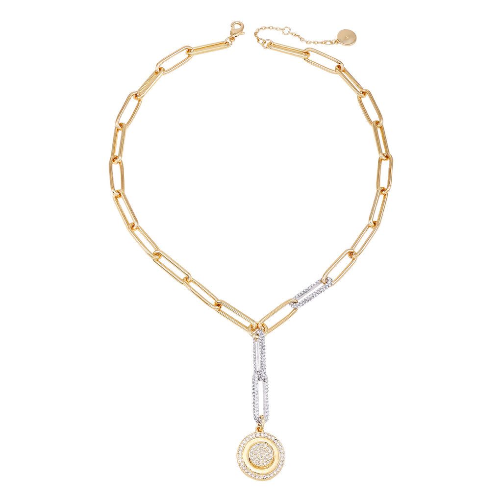 Two Tone Coin Pendant Y Necklace - Vince Camuto